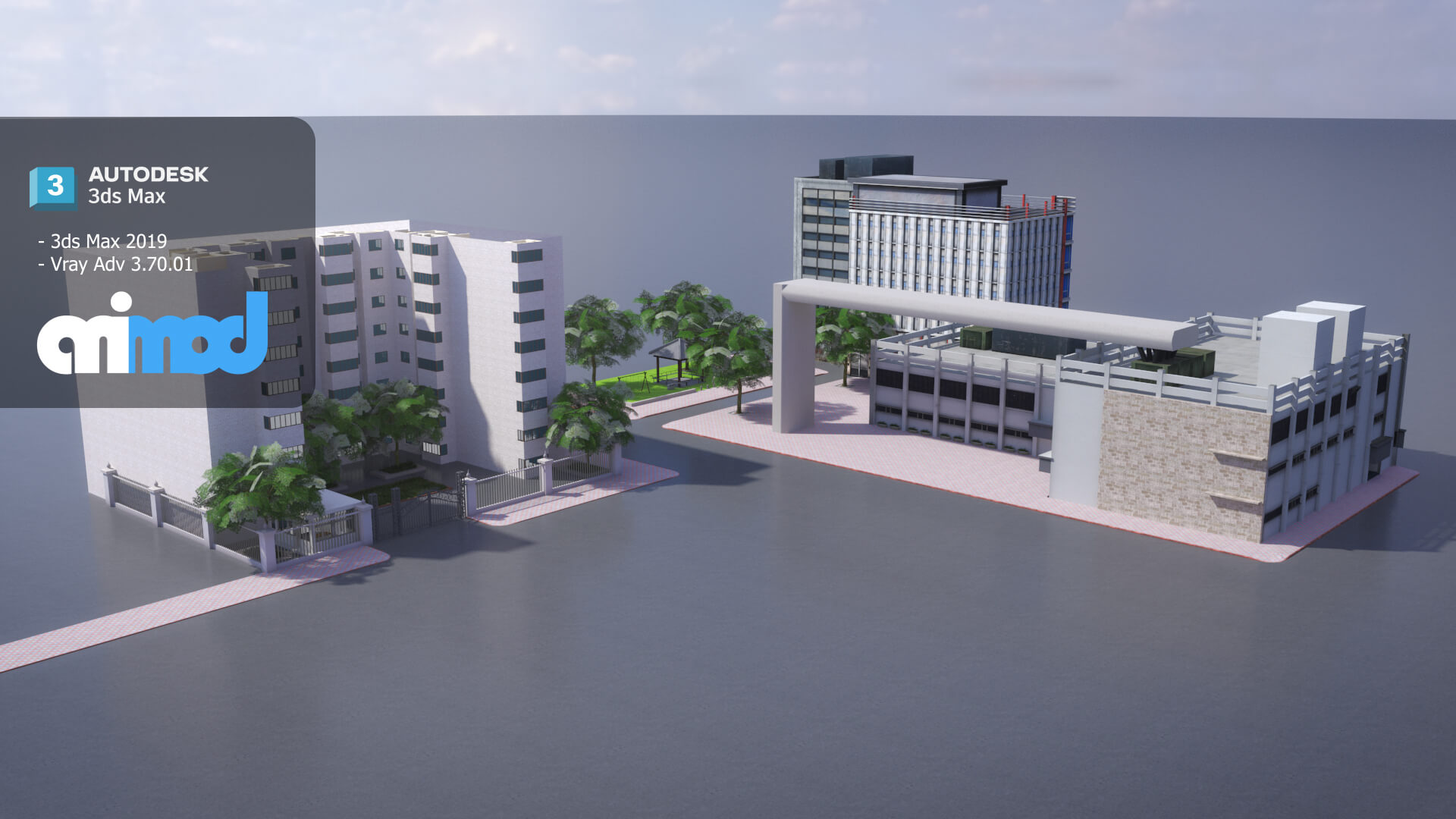 Tw Street Residential Area - 3D Model by animod