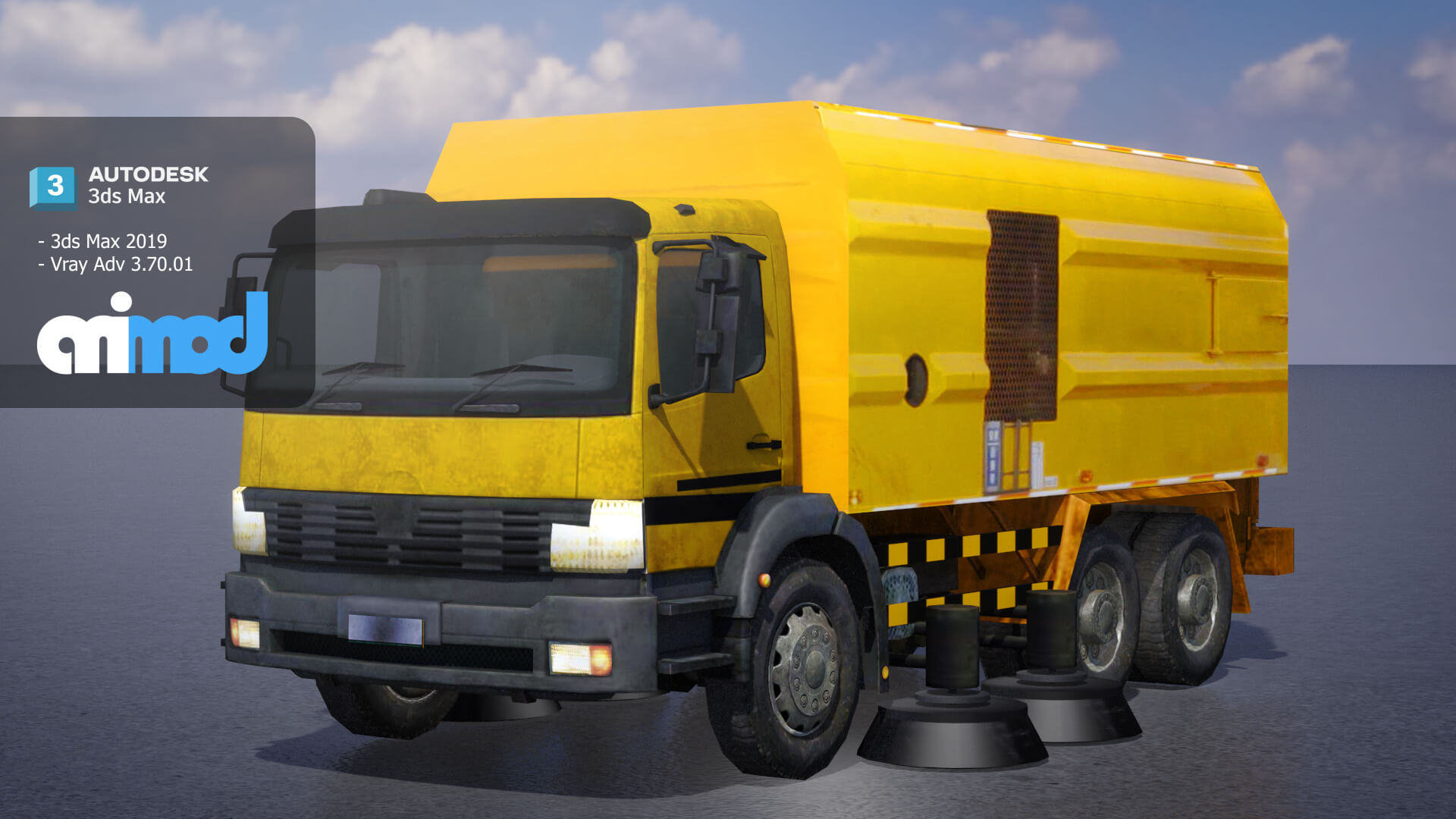 Tw Street Sweeper 001 - 3D Model by animod