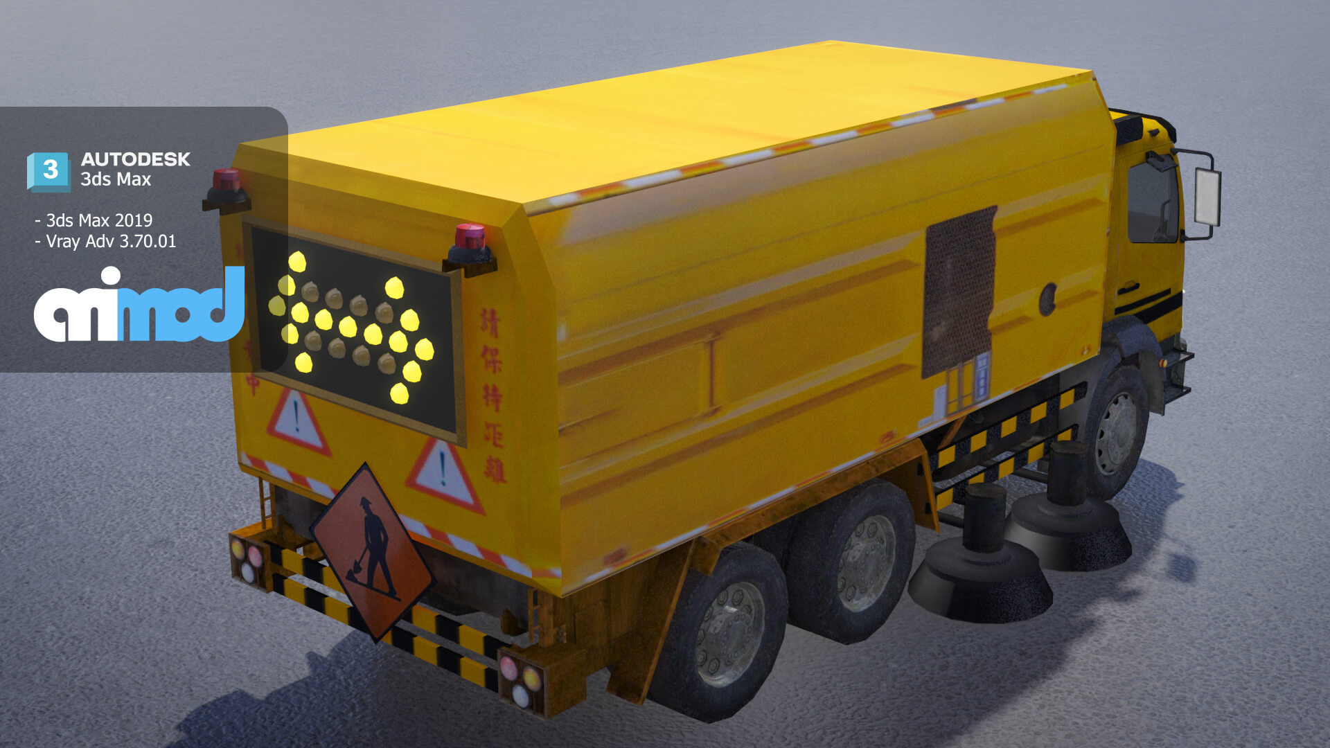 Tw Street Sweeper 001 - 3D Model by animod