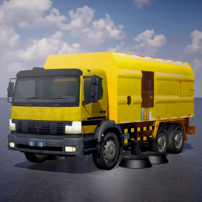 Tw Street Sweeper 001 - 3D Model by animod