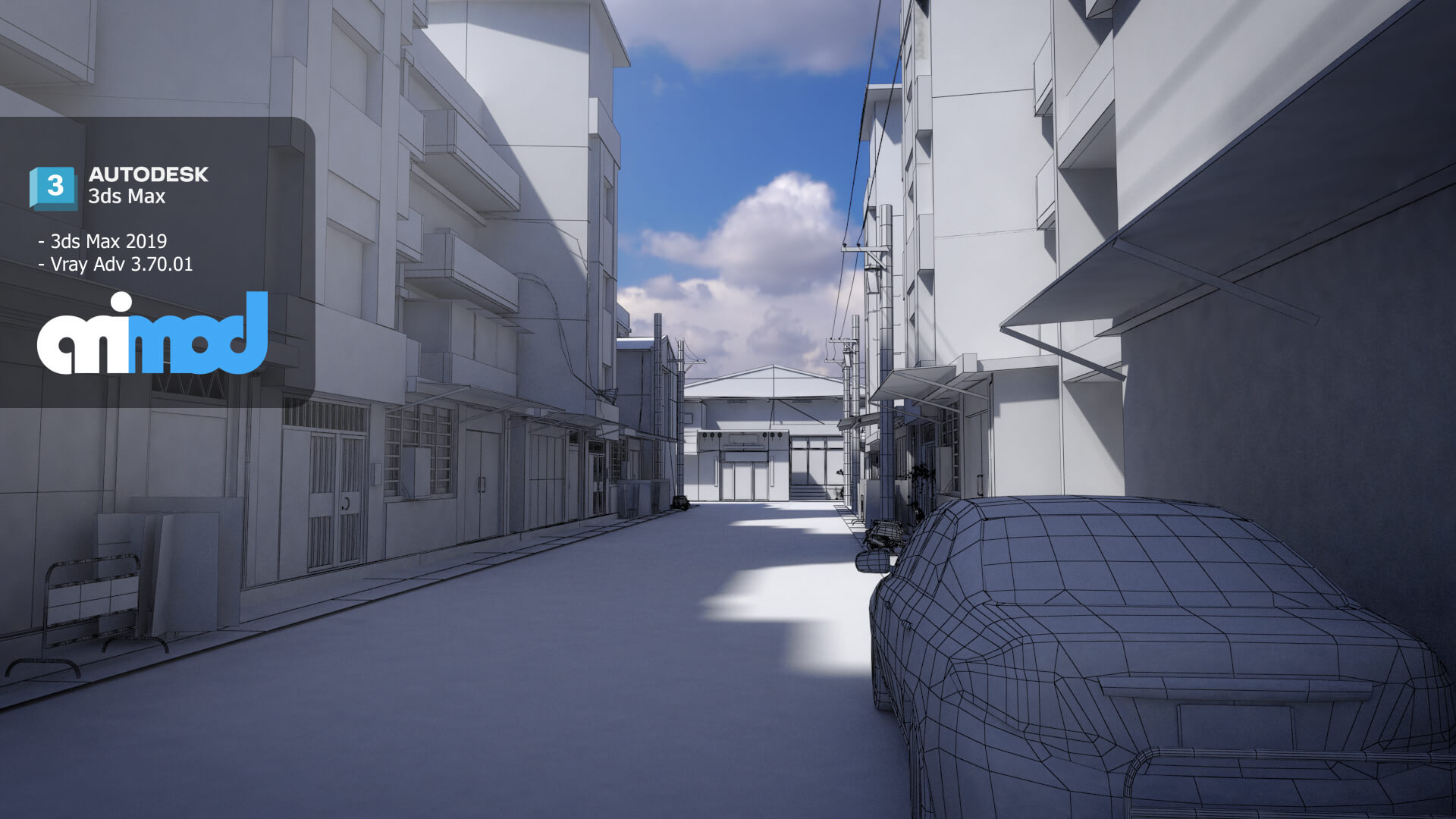Tw Street T Intersection 02 - 3D Model by animod