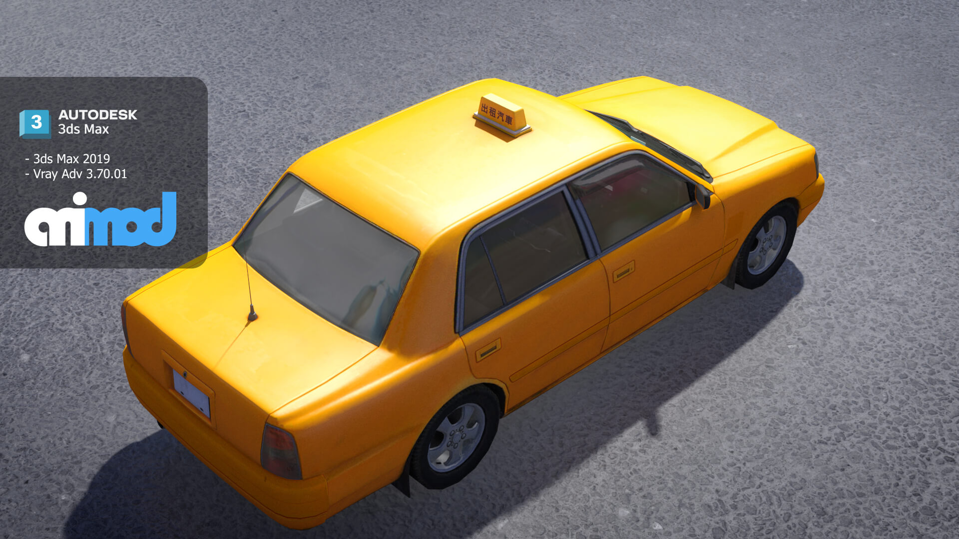 Taiwan Taxi 001 - 3D Model by animod