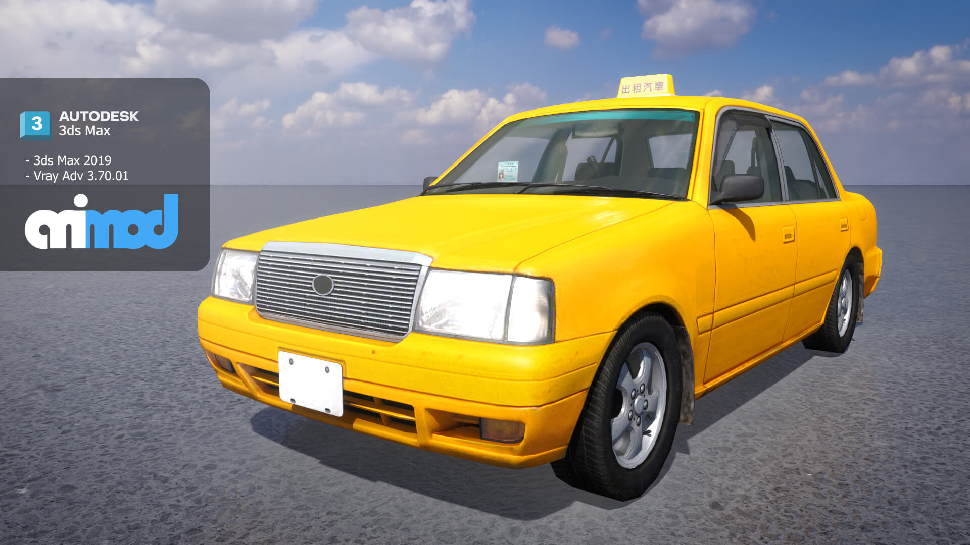 Taiwan Taxi 001 - 3D Model by animod