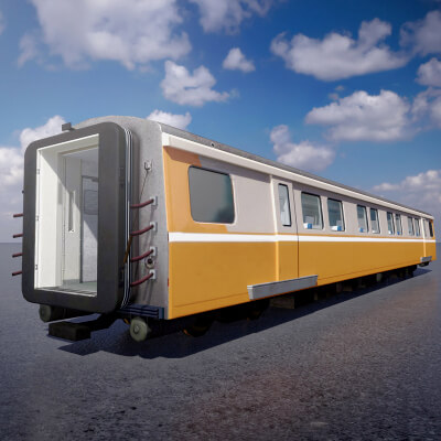 Tw Train Cabin 001 - 3D Model by animod