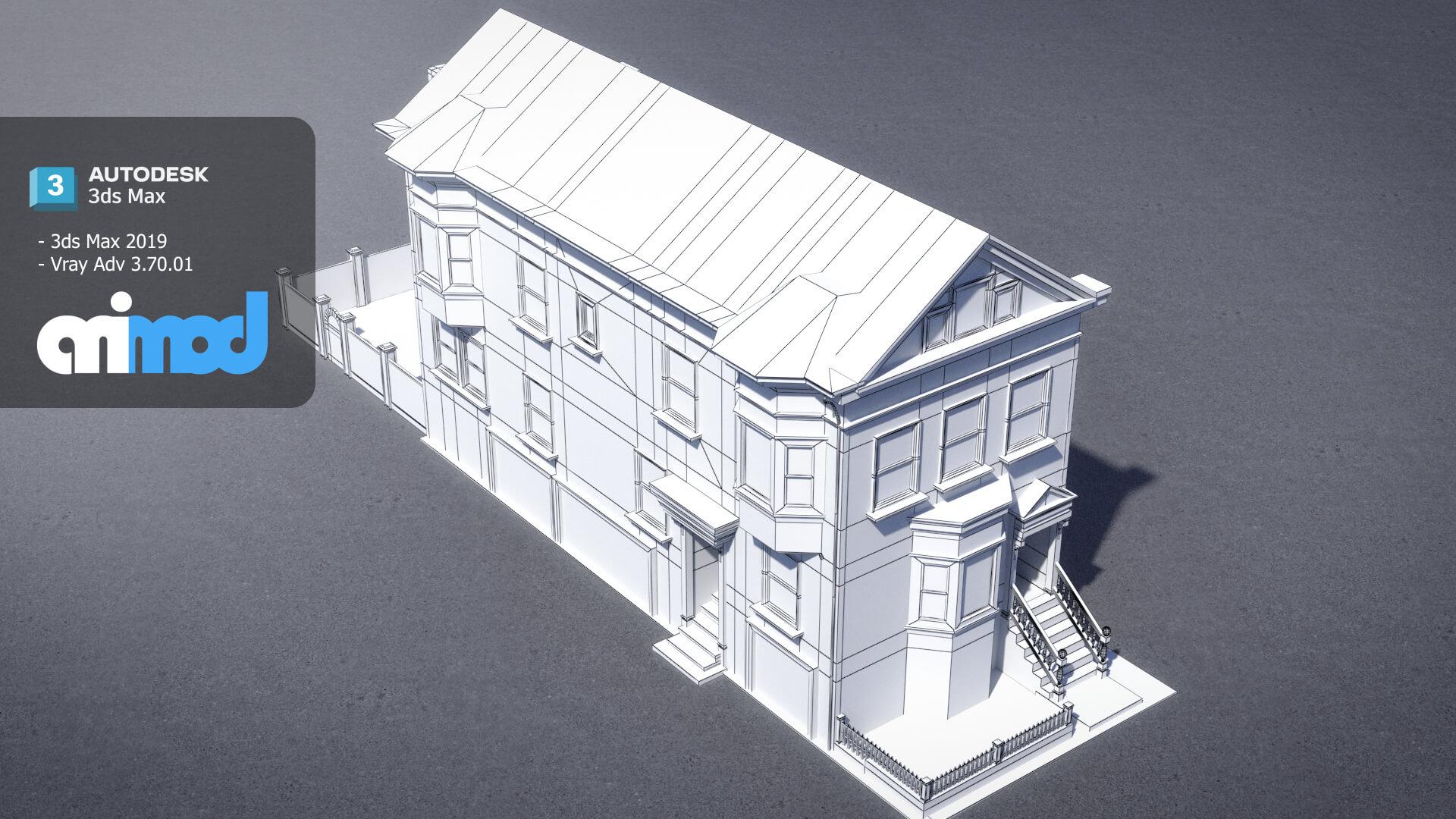 US Apartment Building 1005 - 3D Model by animod