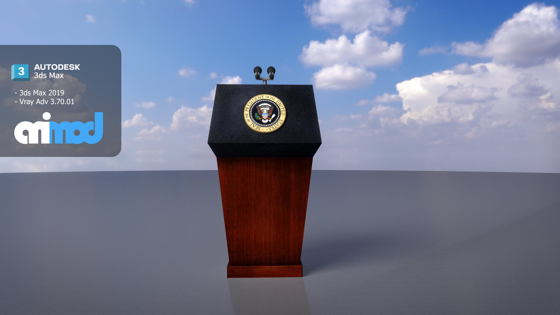 US White House Podium - 3D Model by animod