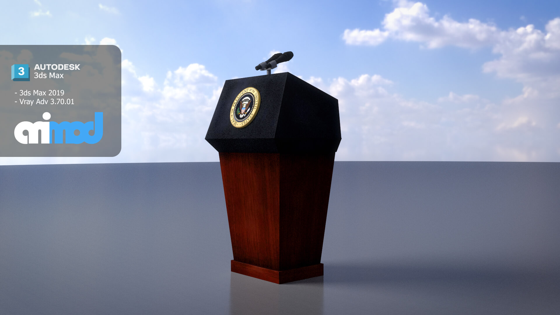 US White House Podium - 3D Model by animod