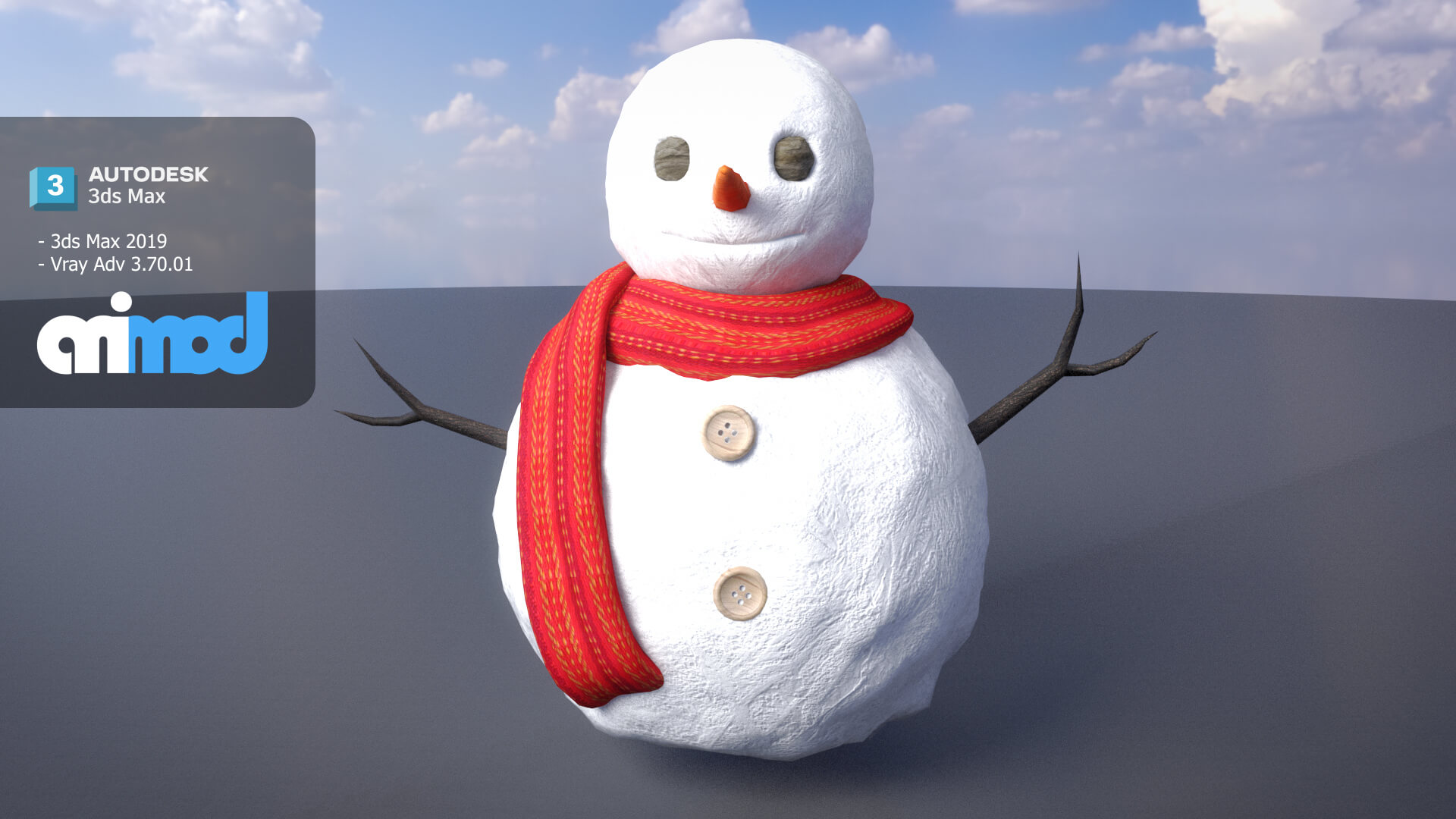 Xmas Snowman - 3D Model by animod