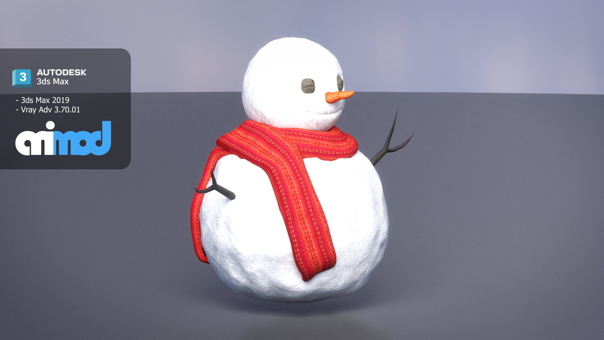 Xmas Snowman - 3D Model by animod