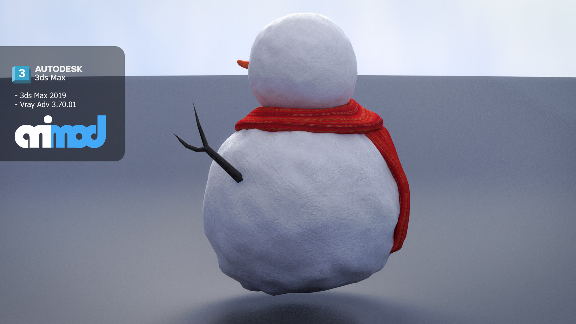 Xmas Snowman - 3D Model by animod