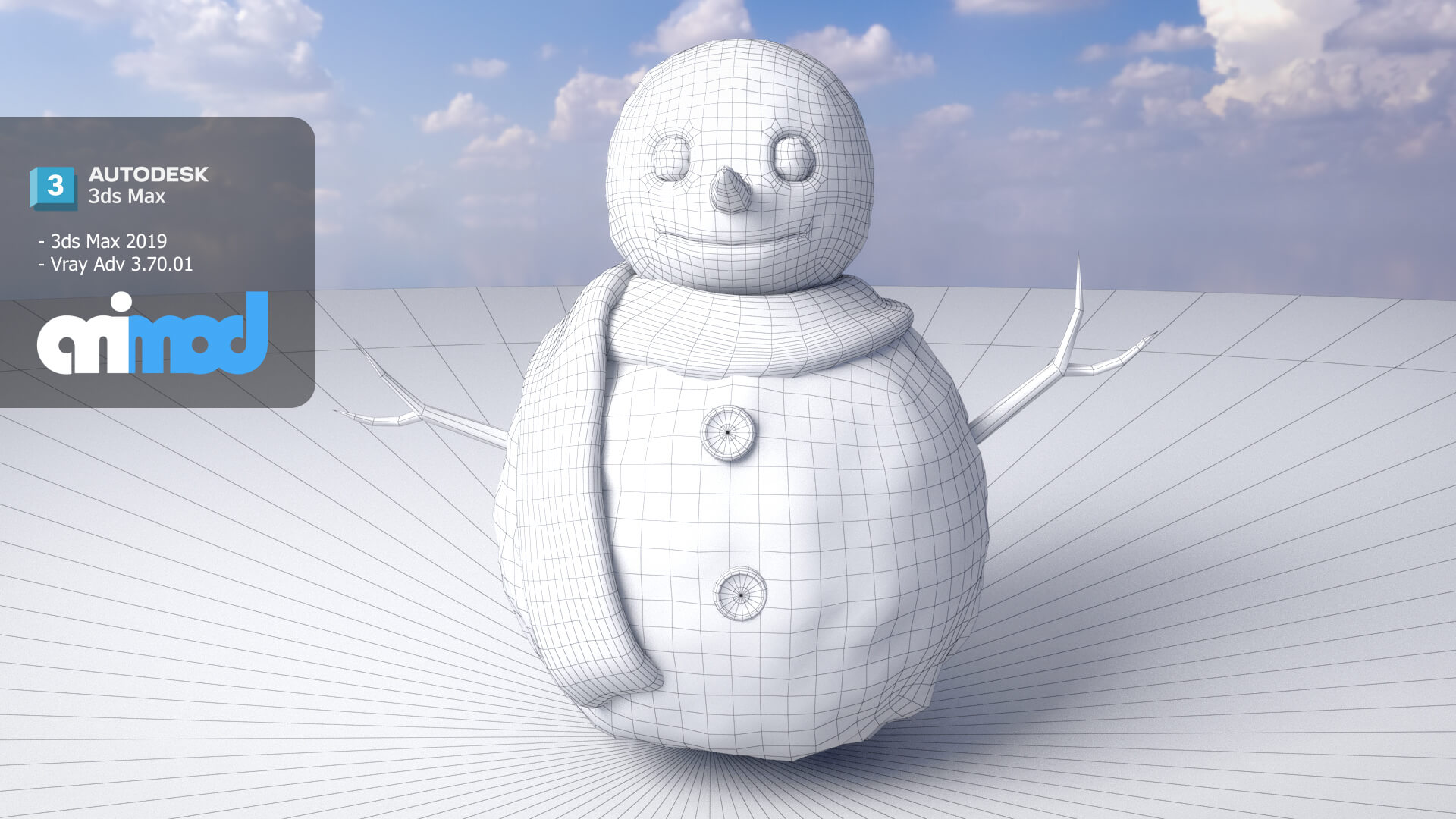 Xmas Snowman - 3D Model by animod