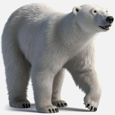 Rigged Polar Bear with 4K Textures and Animations - 3D Model by Animorph3D