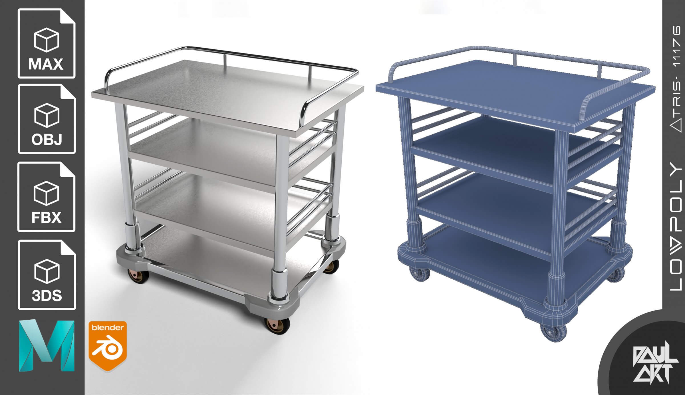 Service Cart Trolley - 3D Model by Ankit Paul Ekka