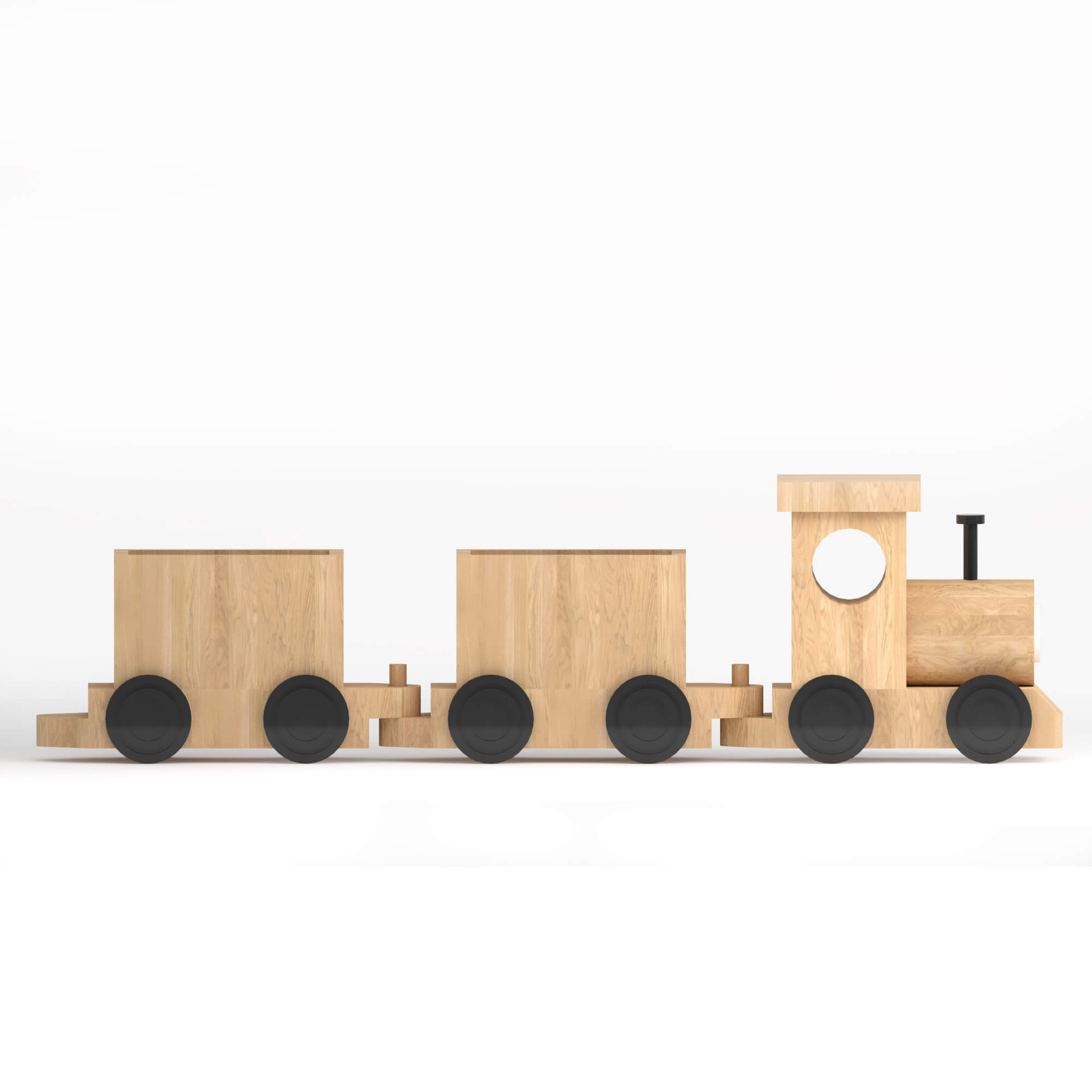 Wood Toy Train - 3D Model by annaoshedchenko