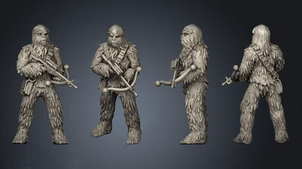 Chewbacca 3D Figuries by annwilde88