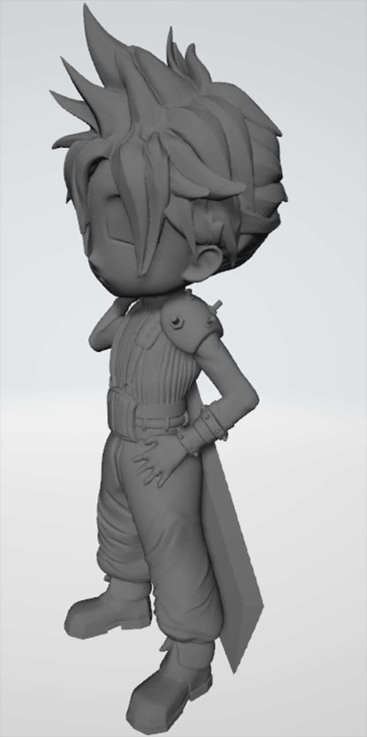 Cloud Strife Chibi - 3D Model by annwilde88