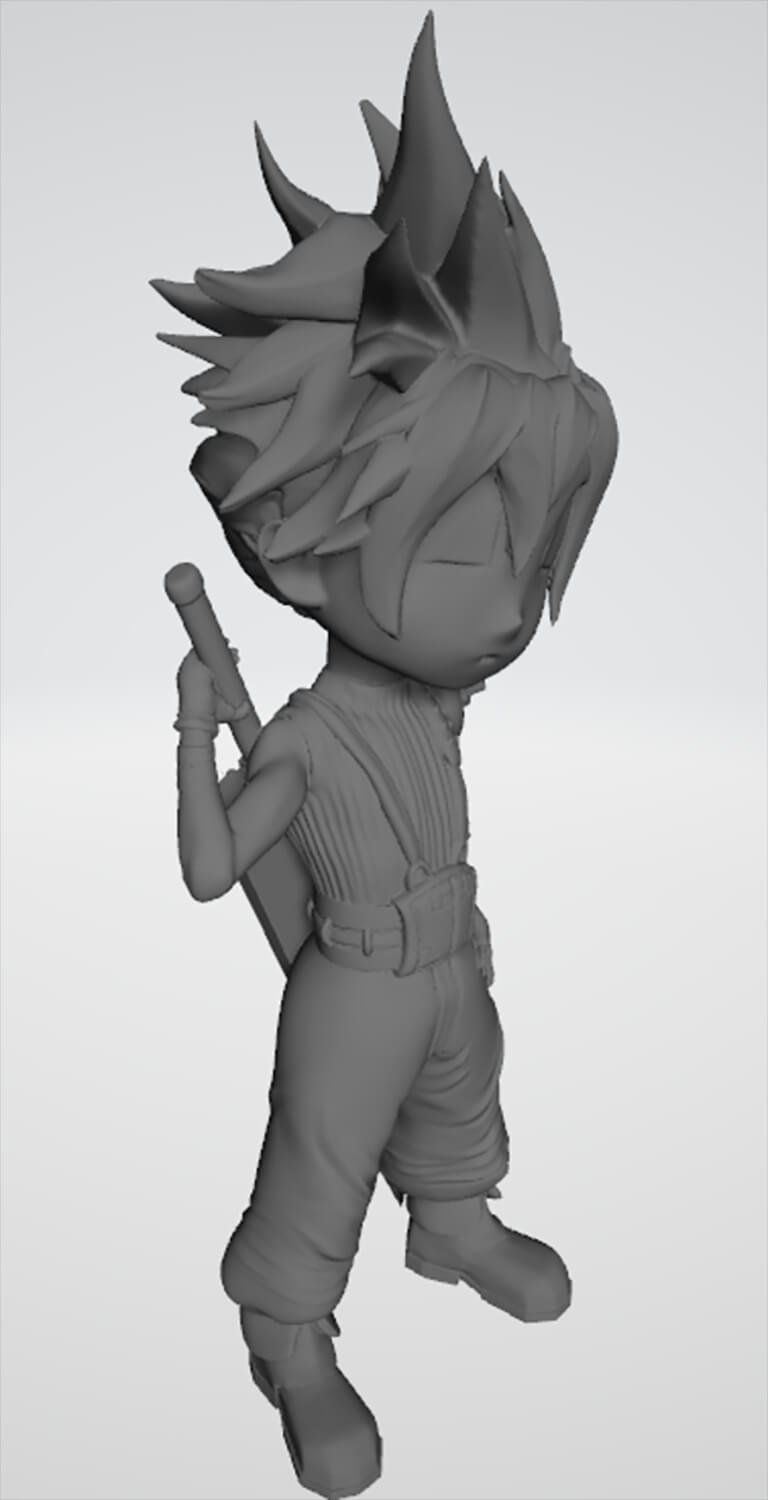 Cloud Strife Chibi - 3D Model by annwilde88