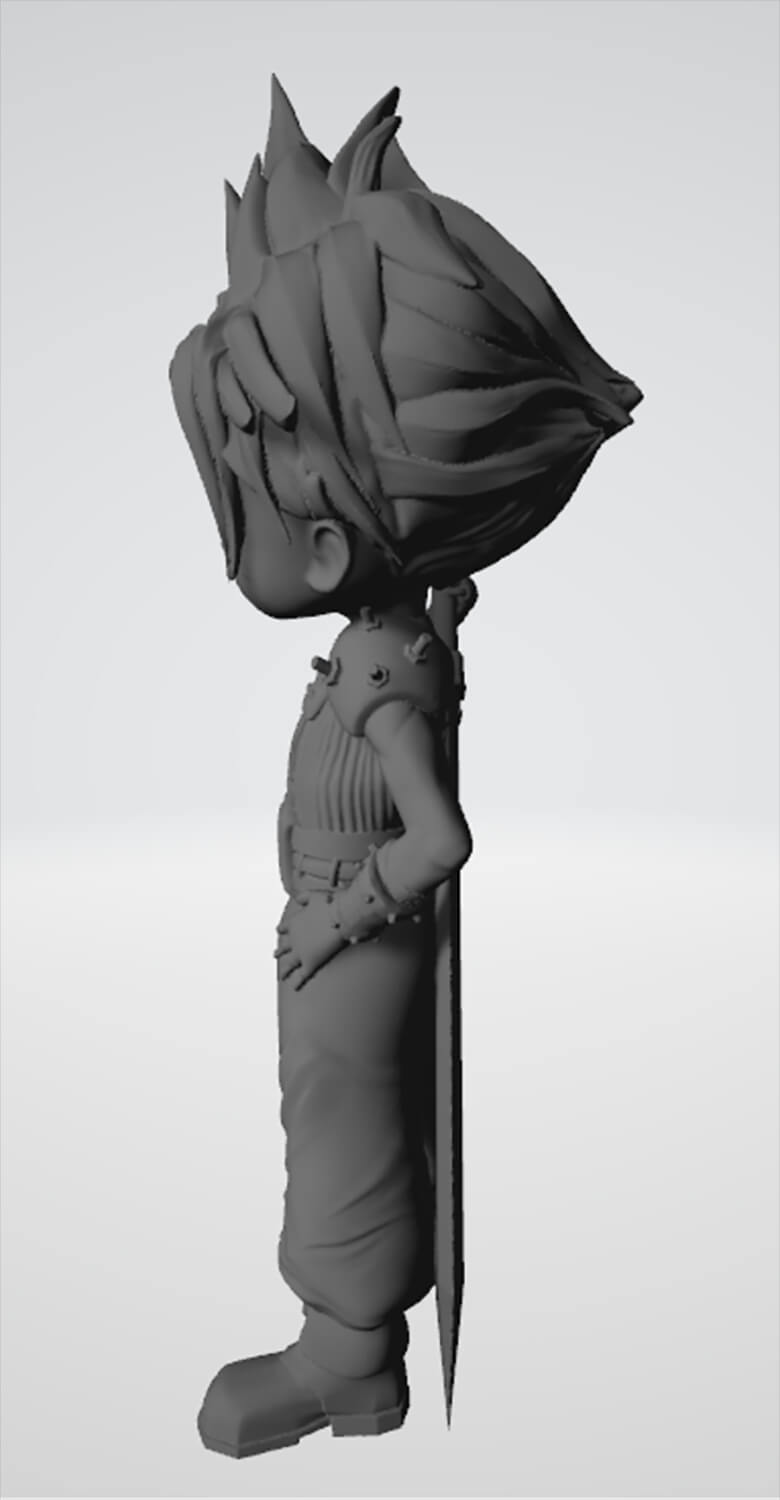 Cloud Strife Chibi - 3D Model by annwilde88