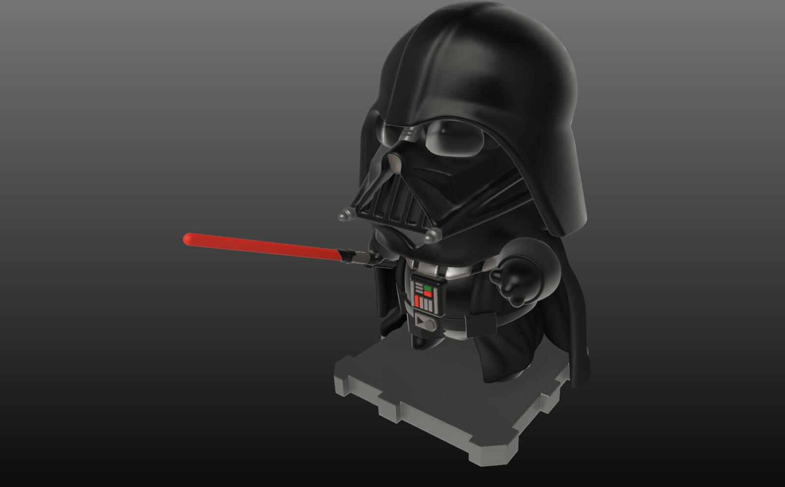 Darh Vader Chibi - 3D Model by annwilde88