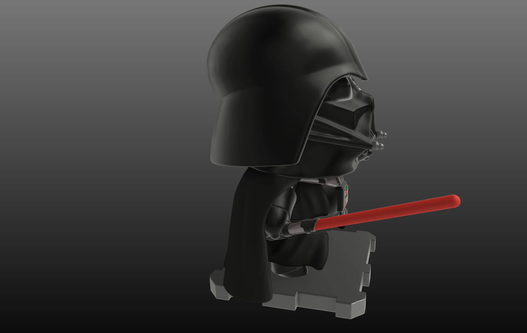 Darh Vader Chibi - 3D Model by annwilde88