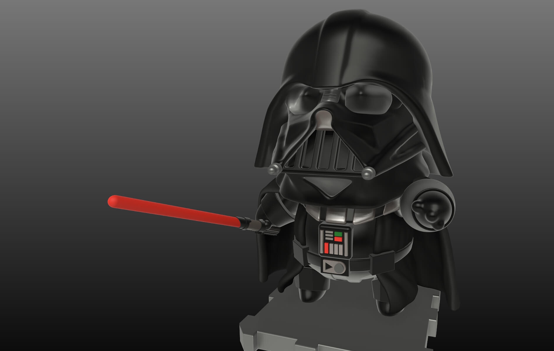 Darh Vader Chibi - 3D Model by annwilde88