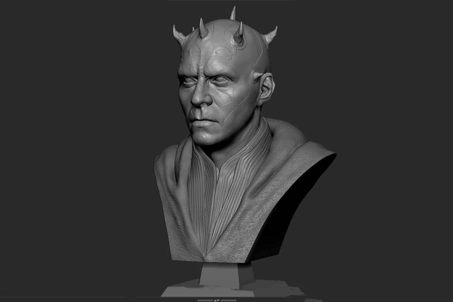 Darth Maul Bust - 3D Model by annwilde88