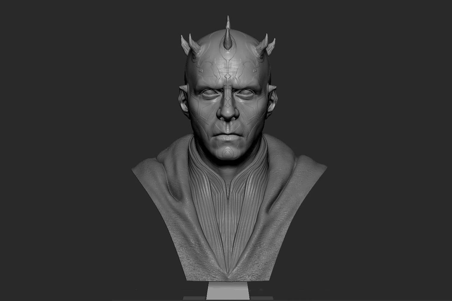 Darth Maul Bust - 3D Model by annwilde88