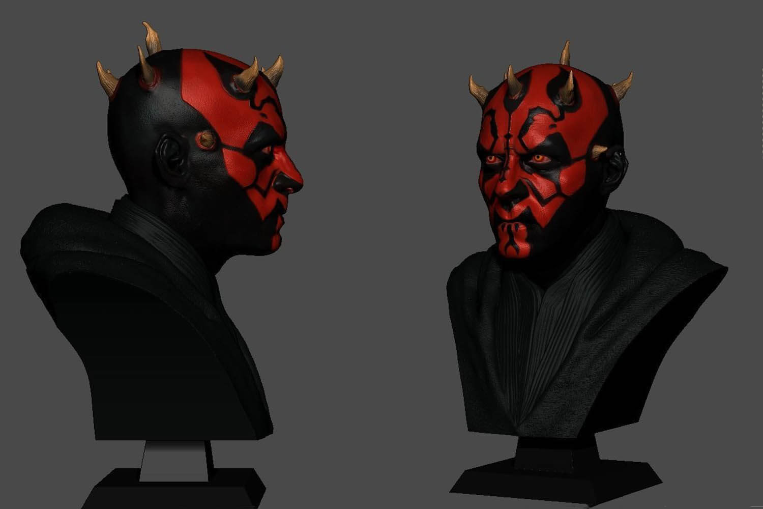 Darth Maul Bust - 3D Model by annwilde88