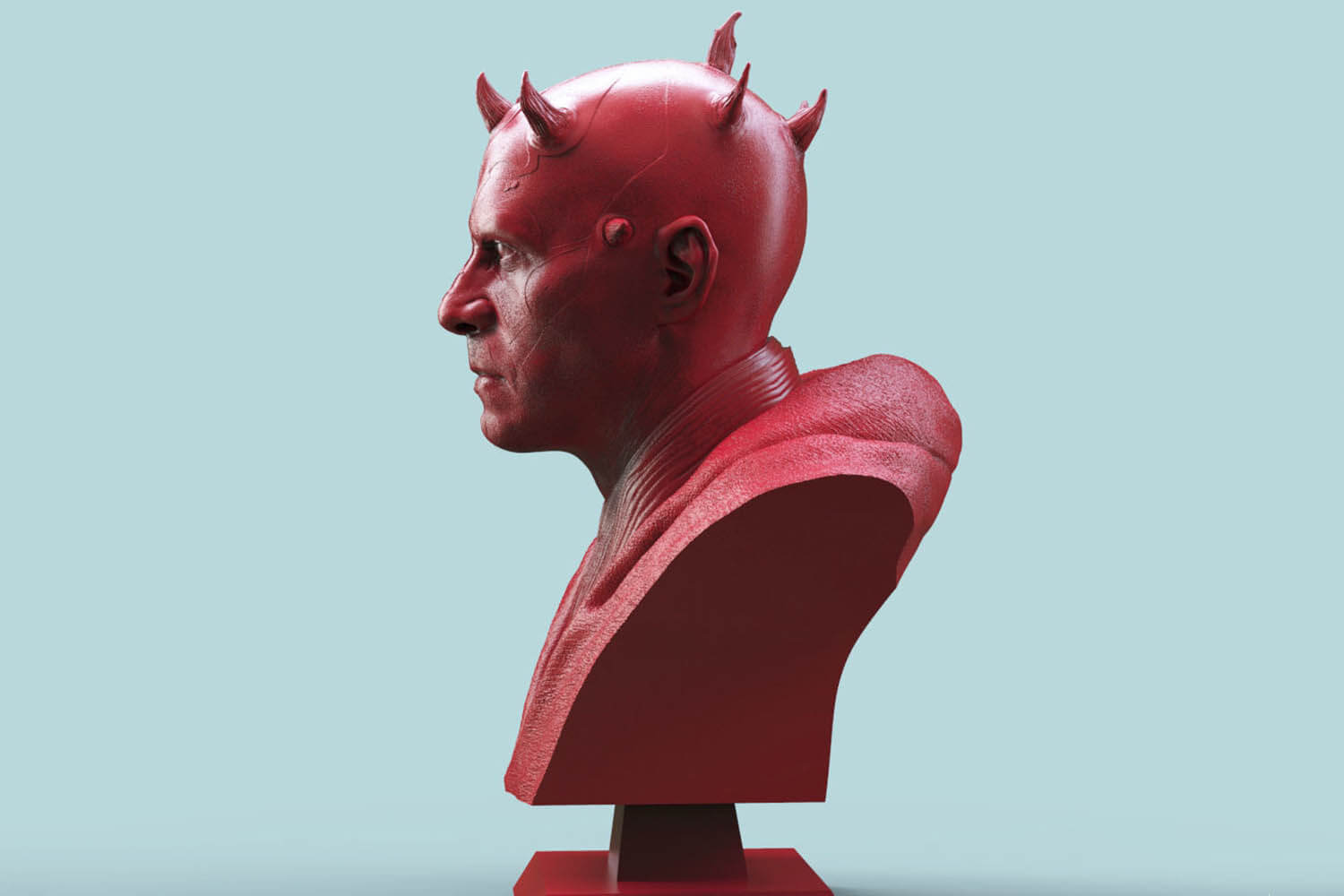 Darth Maul Bust - 3D Model by annwilde88