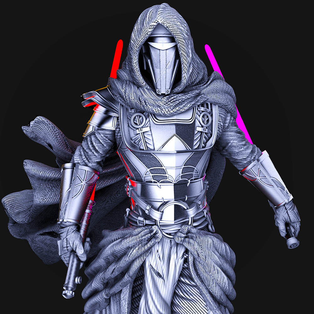 Darth Revan Sculpture - 3D Model by annwilde88