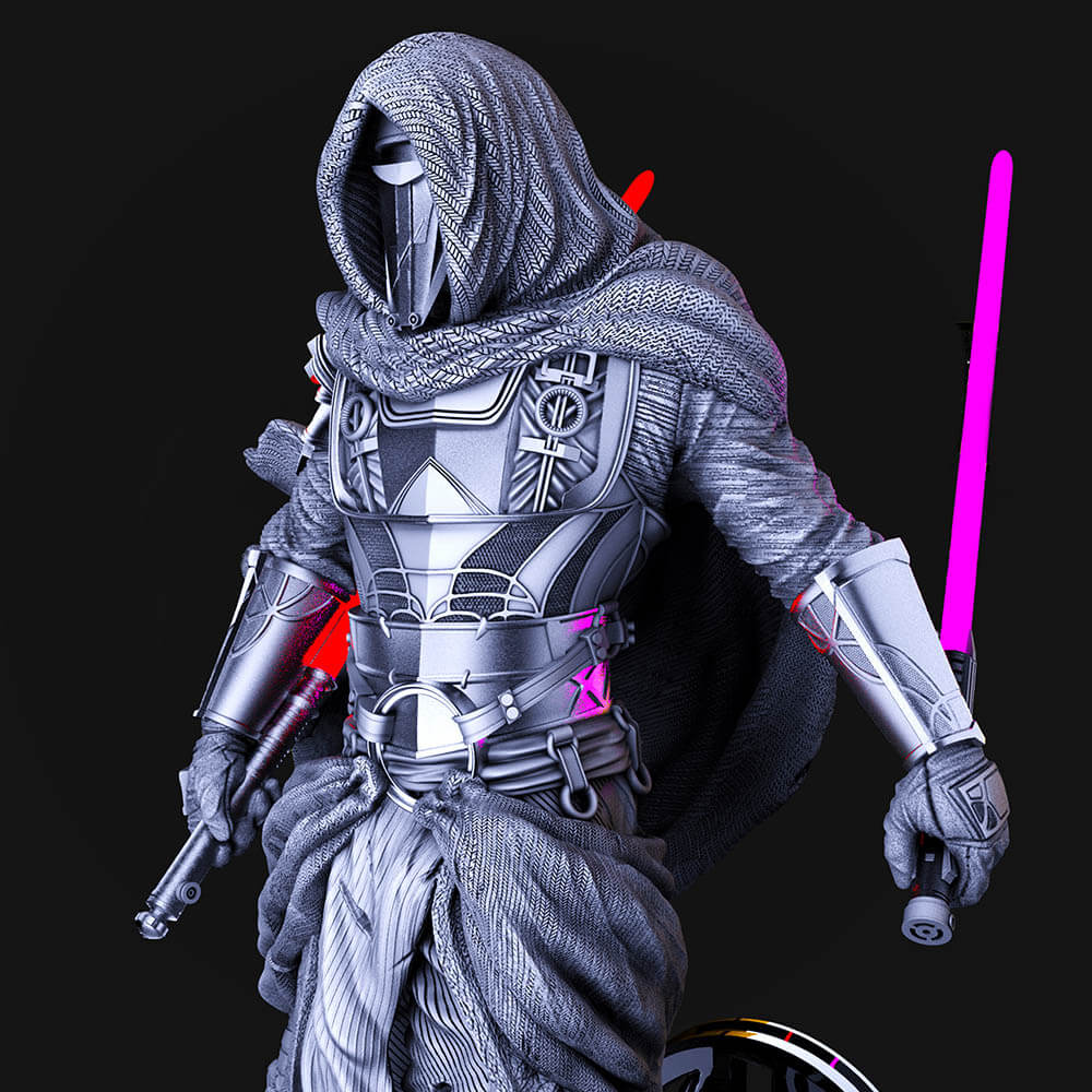 Darth Revan Sculpture - 3D Model by annwilde88