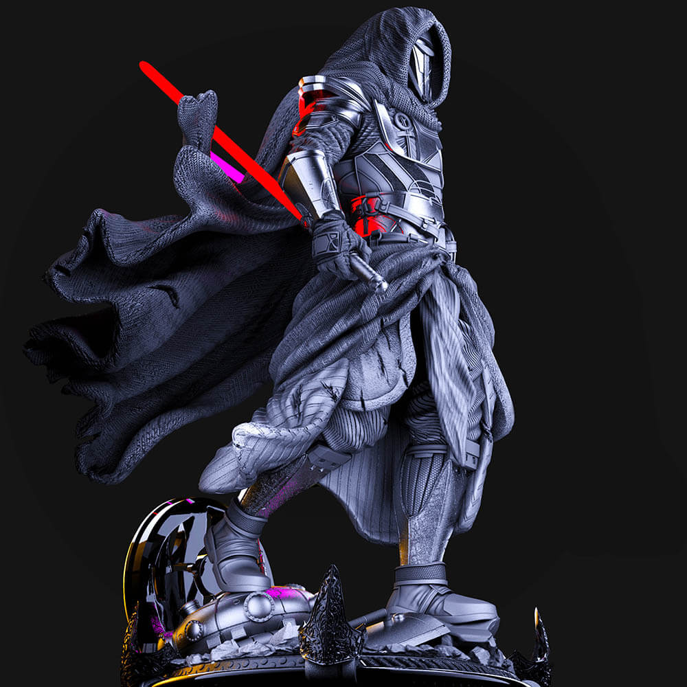 Darth Revan Sculpture - 3D Model by annwilde88