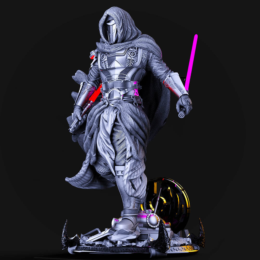 Darth Revan Sculpture - 3D Model by annwilde88
