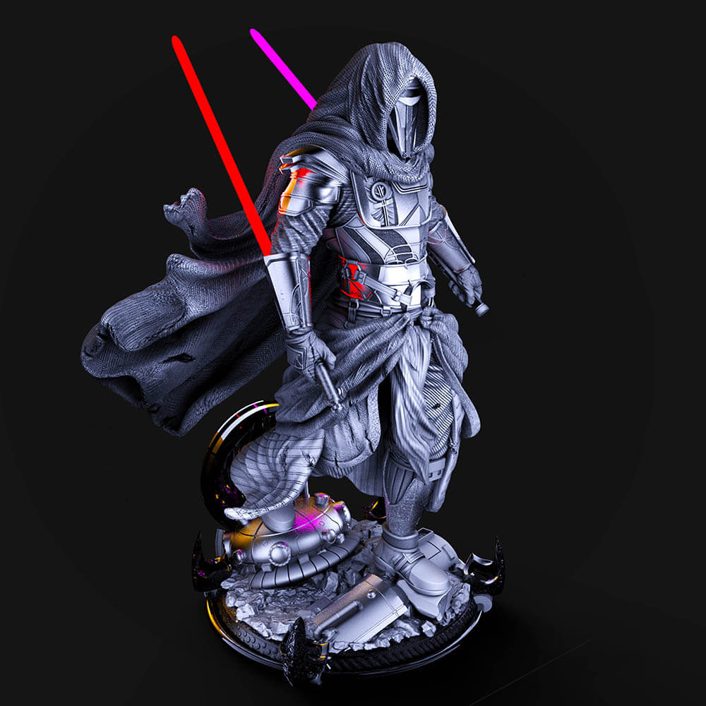 Darth Revan Sculpture - 3D Model by annwilde88