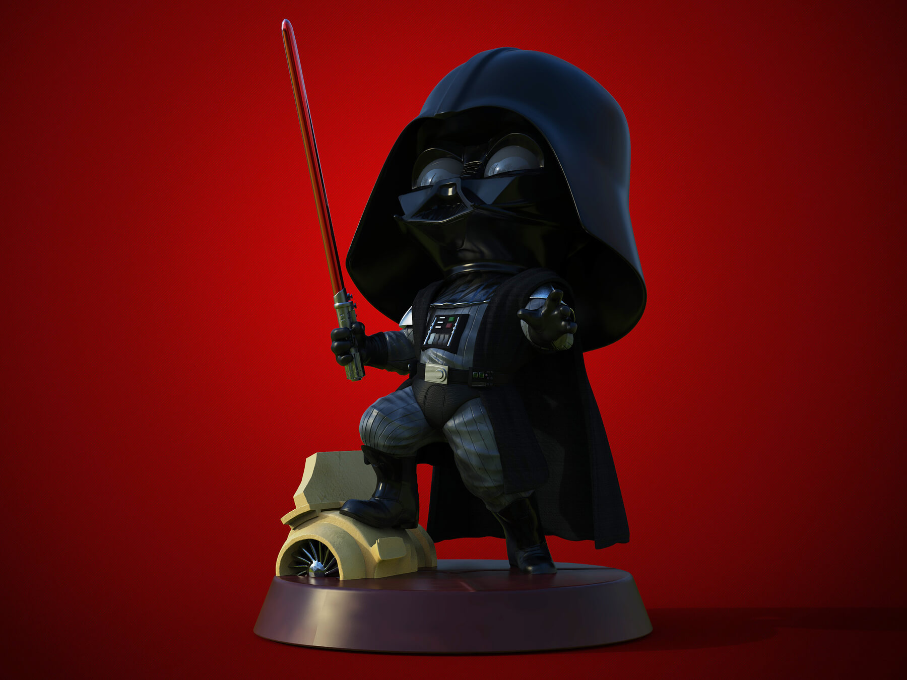 Darth Vader Chibi - 3D Model by annwilde88