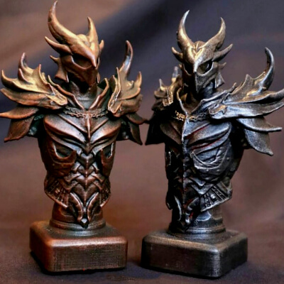 Elder Scrolls: Skyrim Daedric Armor Bust - 3D Model by annwilde88