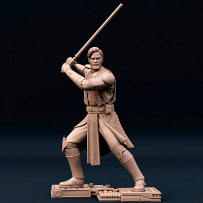 General Obi Wan Kenobi Star Wars - 3D Model by annwilde88