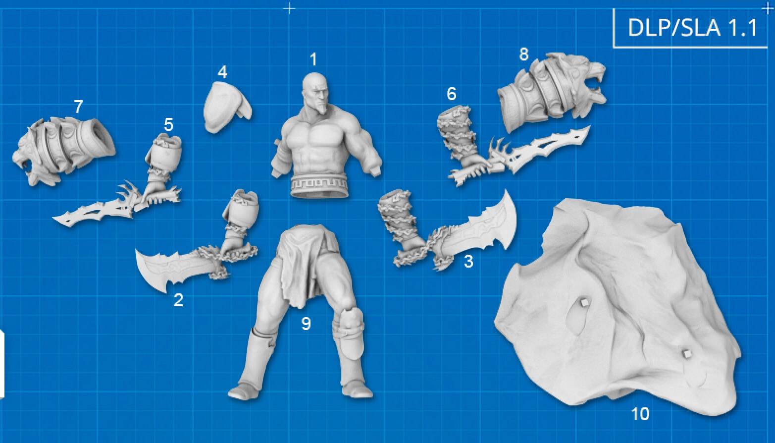 God of War Kratos - 3D Model by annwilde88
