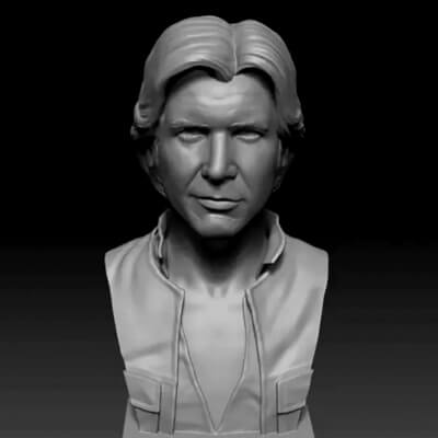 Han Solo Bust - 3D Model by annwilde88