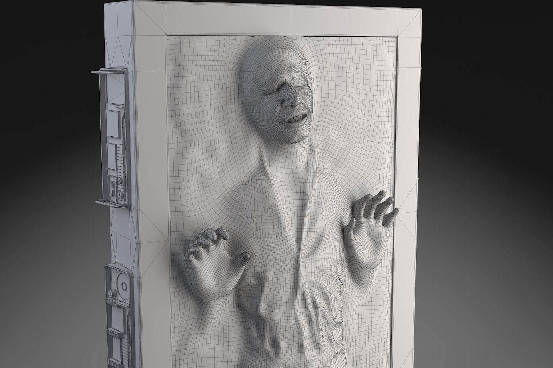 Han Solo in Carbonite - 3D Model by annwilde88