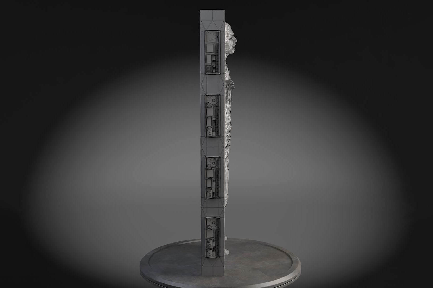 Han Solo in Carbonite - 3D Model by annwilde88
