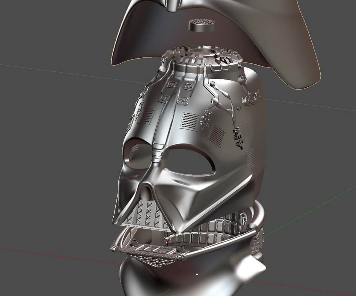 Hex3D Vader Deluxe Printable Helmet - 3D Model by annwilde88