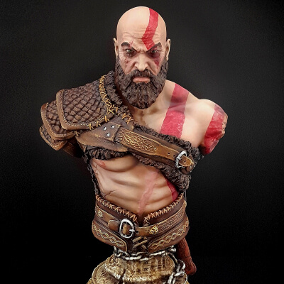 Kratos Bust 3D Model by annwilde88