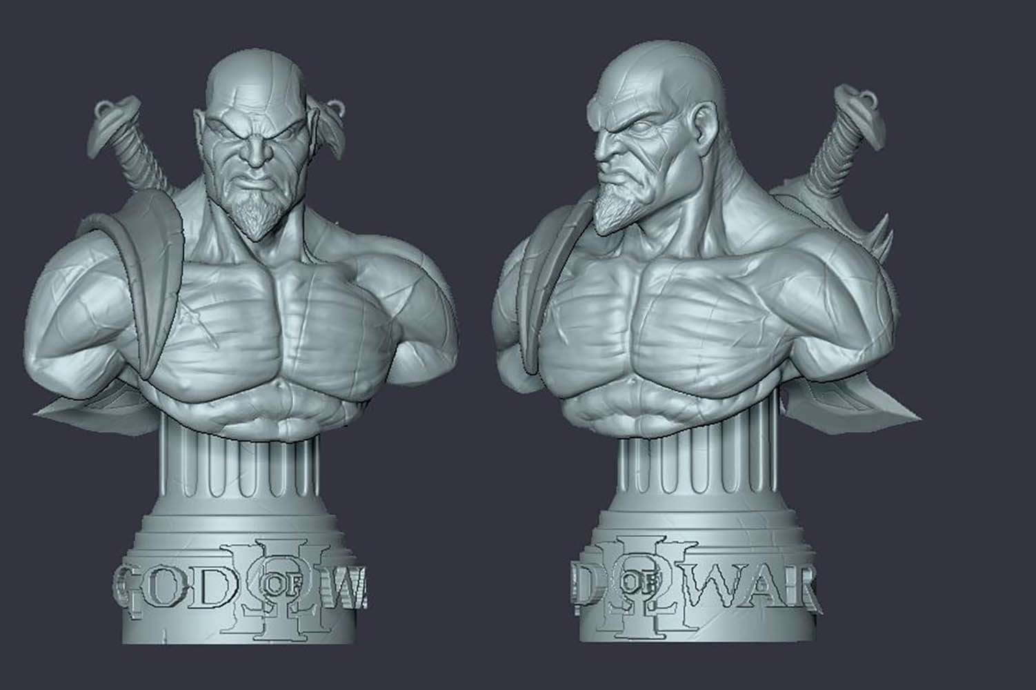Kratos Bust - ArtStation 3D Model by annwilde88