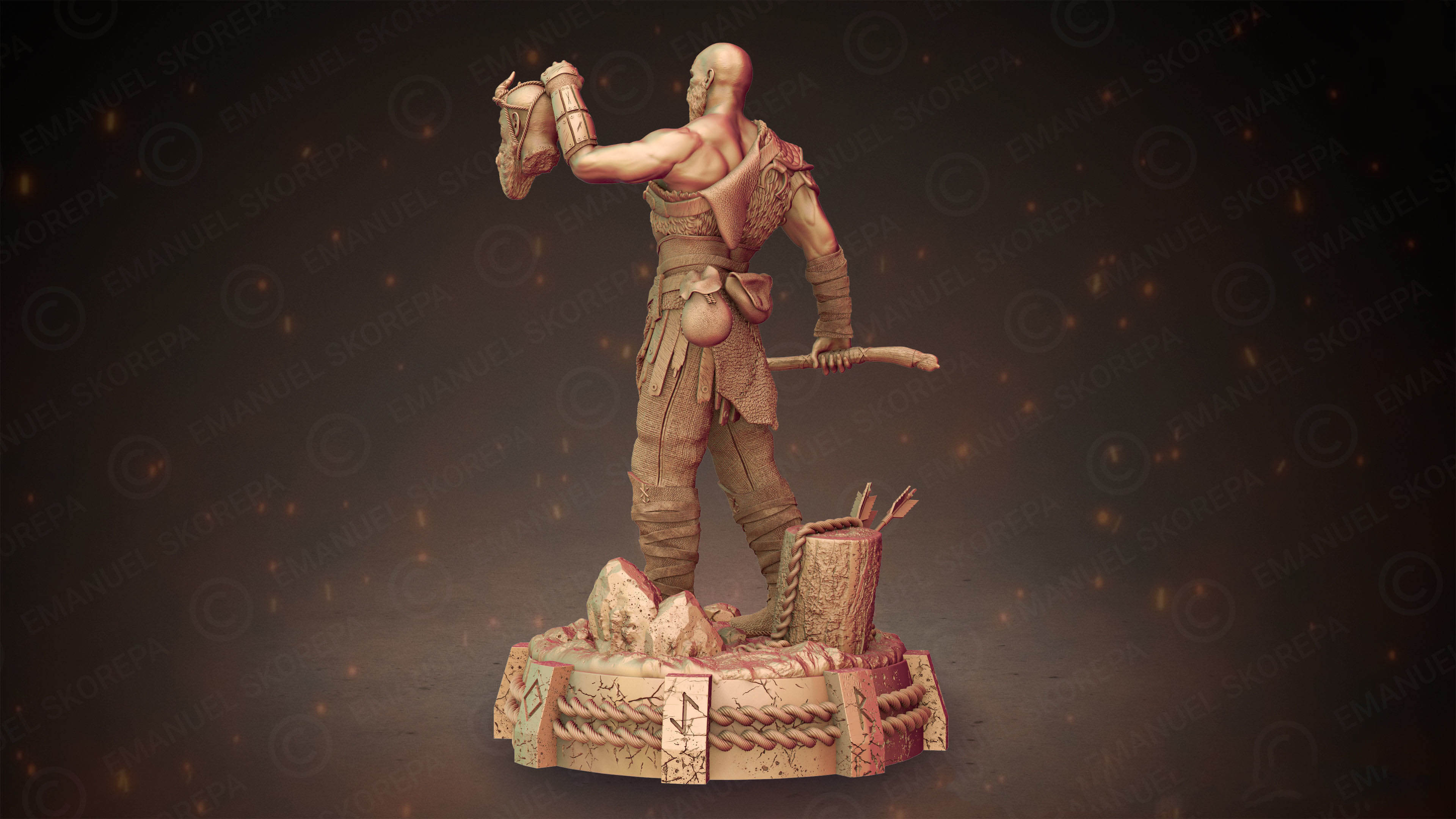 Kratos - God of War 3D Model by annwilde88