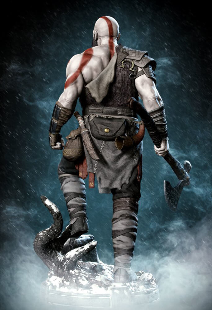 Kratos, God of War - 3D Model by annwilde88