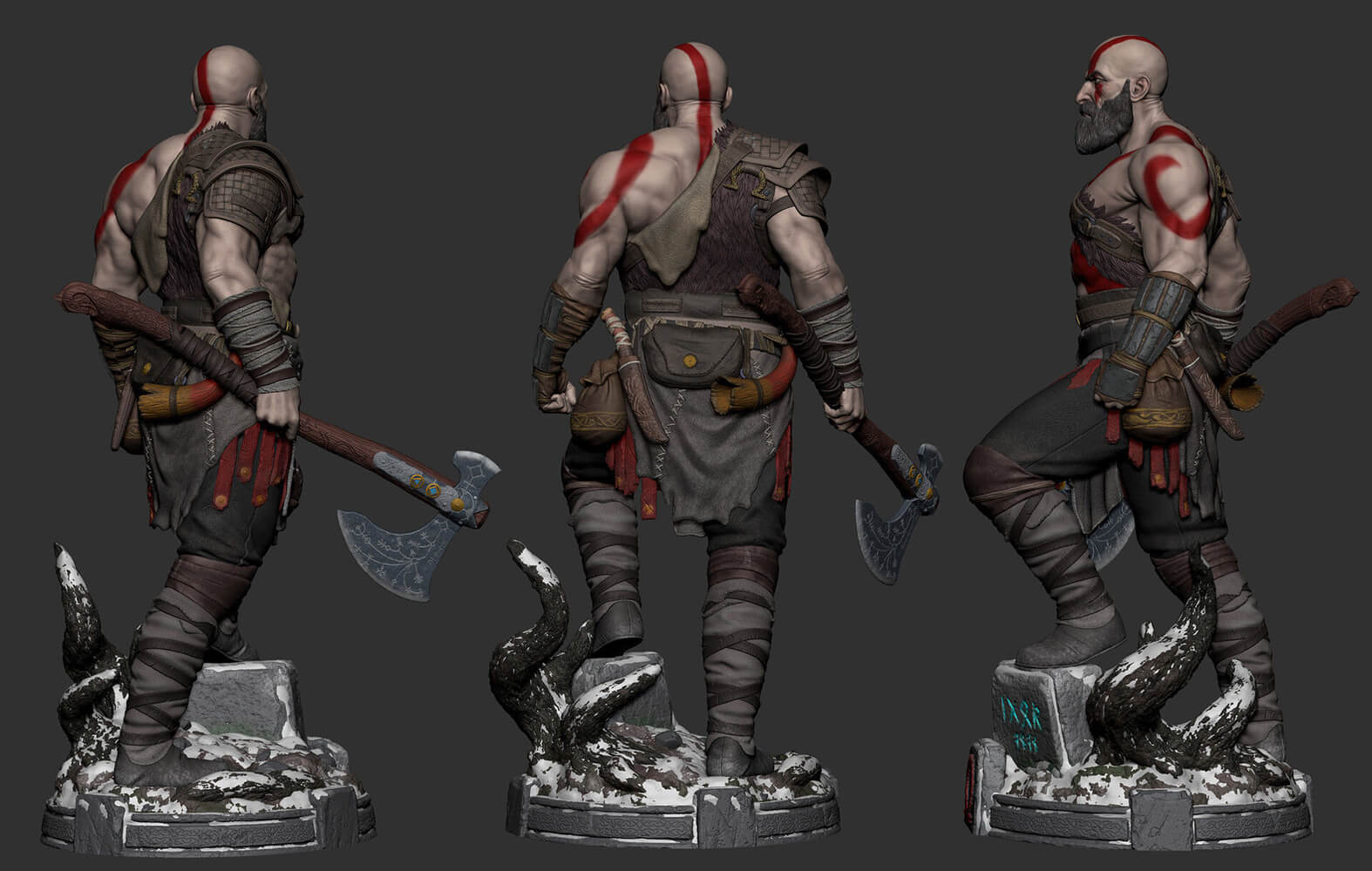 Kratos, God of War - 3D Model by annwilde88