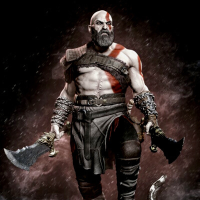 Kratos, God of War - 3D Model by annwilde88