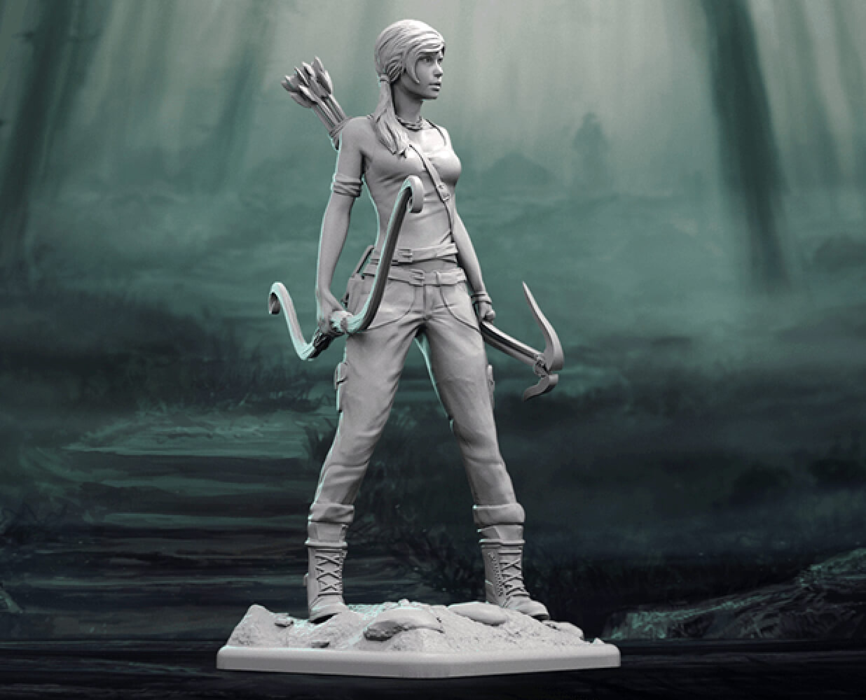 Lara Croft 3D Model Ready to Print by annwilde88