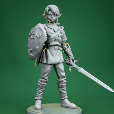 Link: Legend of Zelda - 3D Model by annwilde88